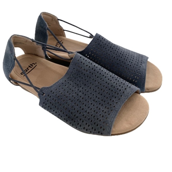 Earth | Shoes | Earth Leather Alder Abra Perforated Slip On Sandal Size ...